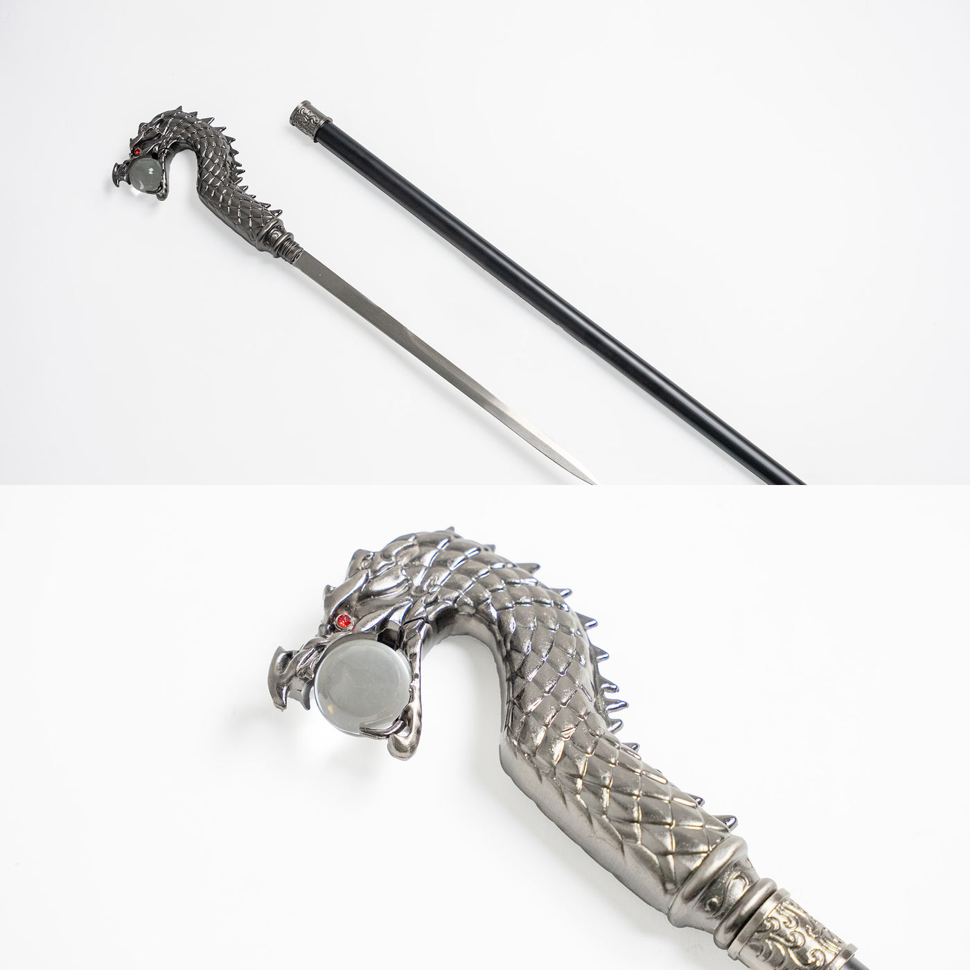 Fire and Steel - Dragon Orb Cane Sword