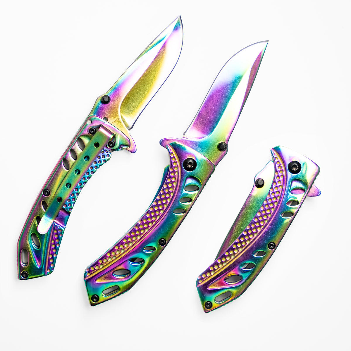 Fire and Steel - Prismatic Vortex Folding Knife