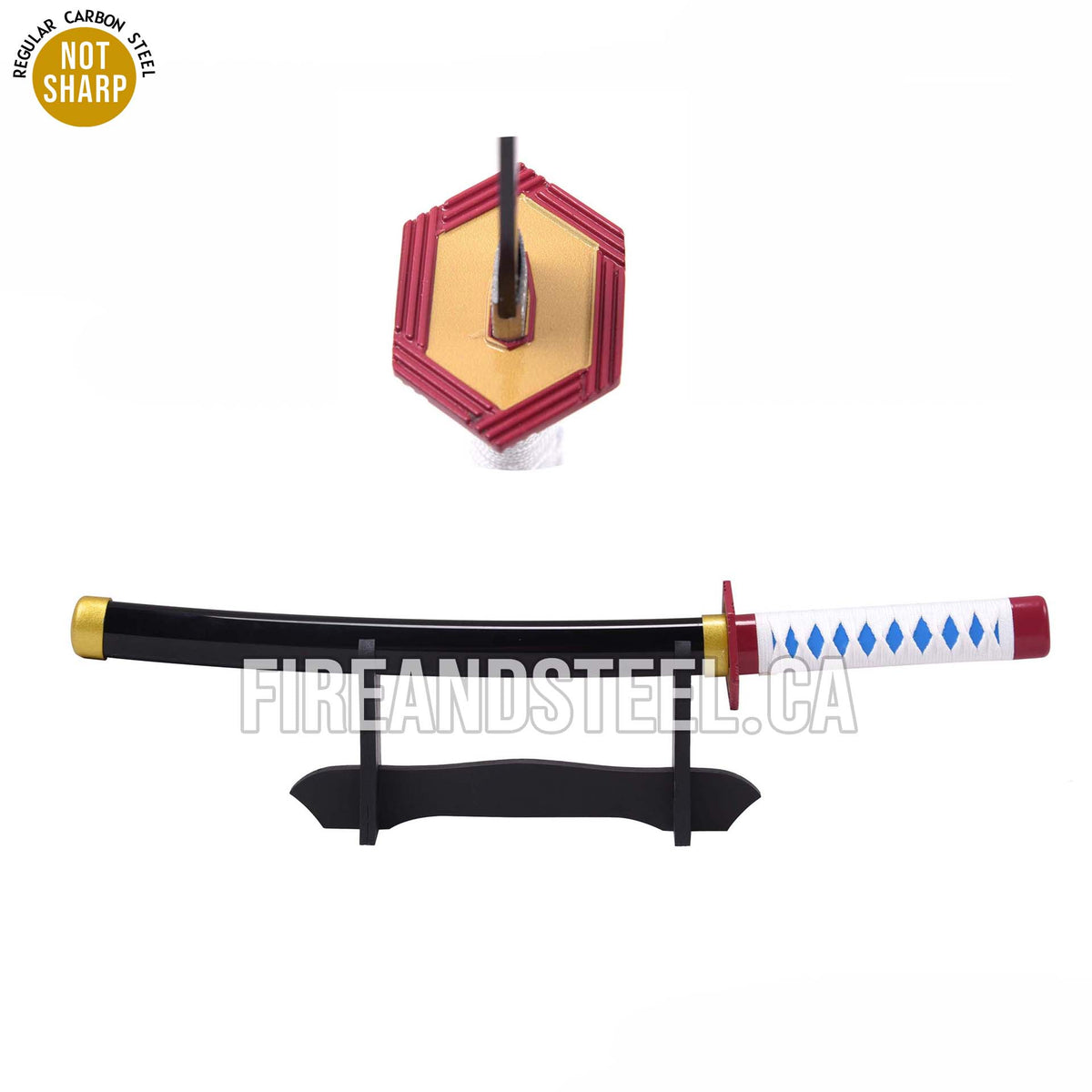 Giyu Sword Miniature - Giyu Tomioka's Blue Nichirin Katana Miniature