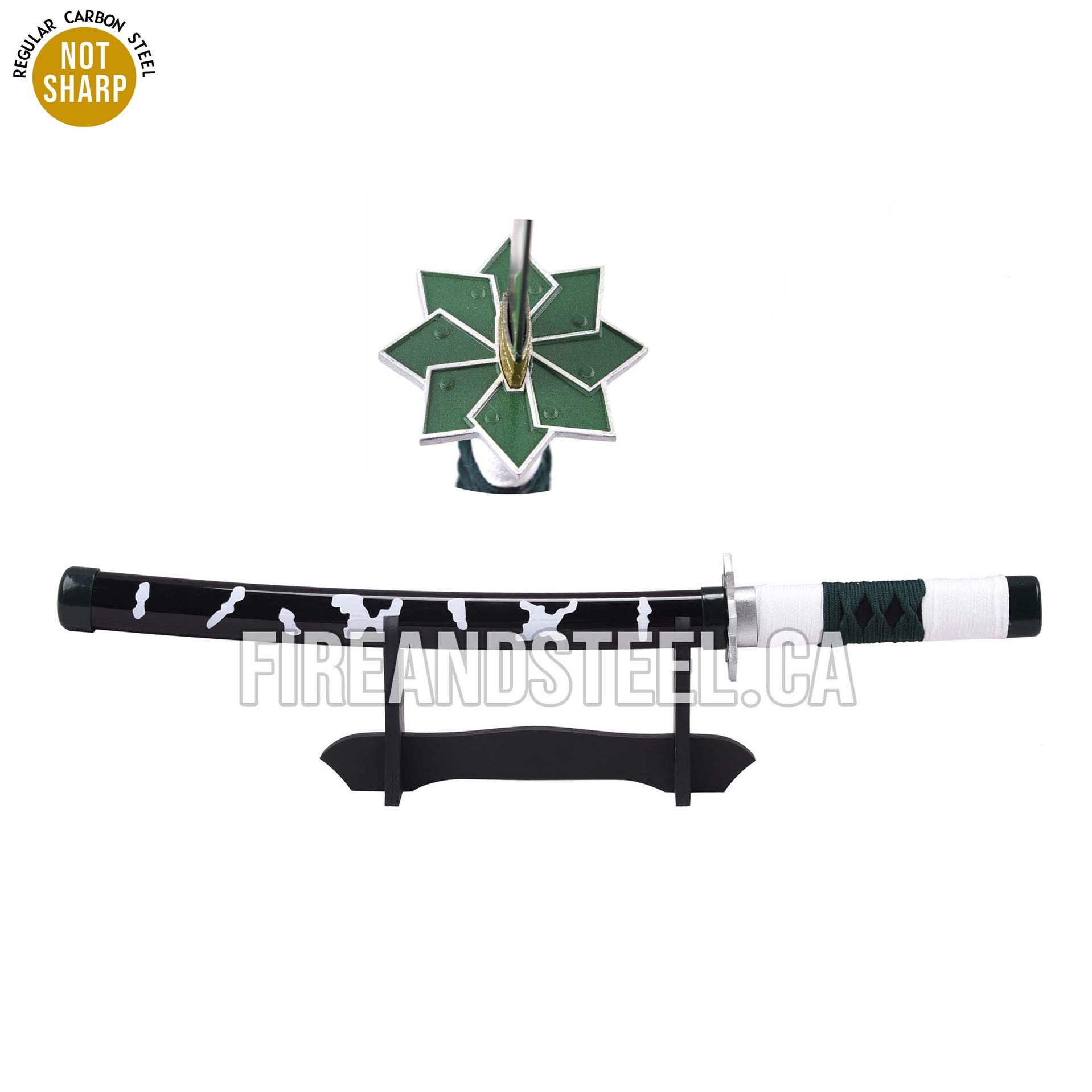 Sanemi Sword Miniature - Sanemi Shinazugawa's Green Nichirin Katana ...