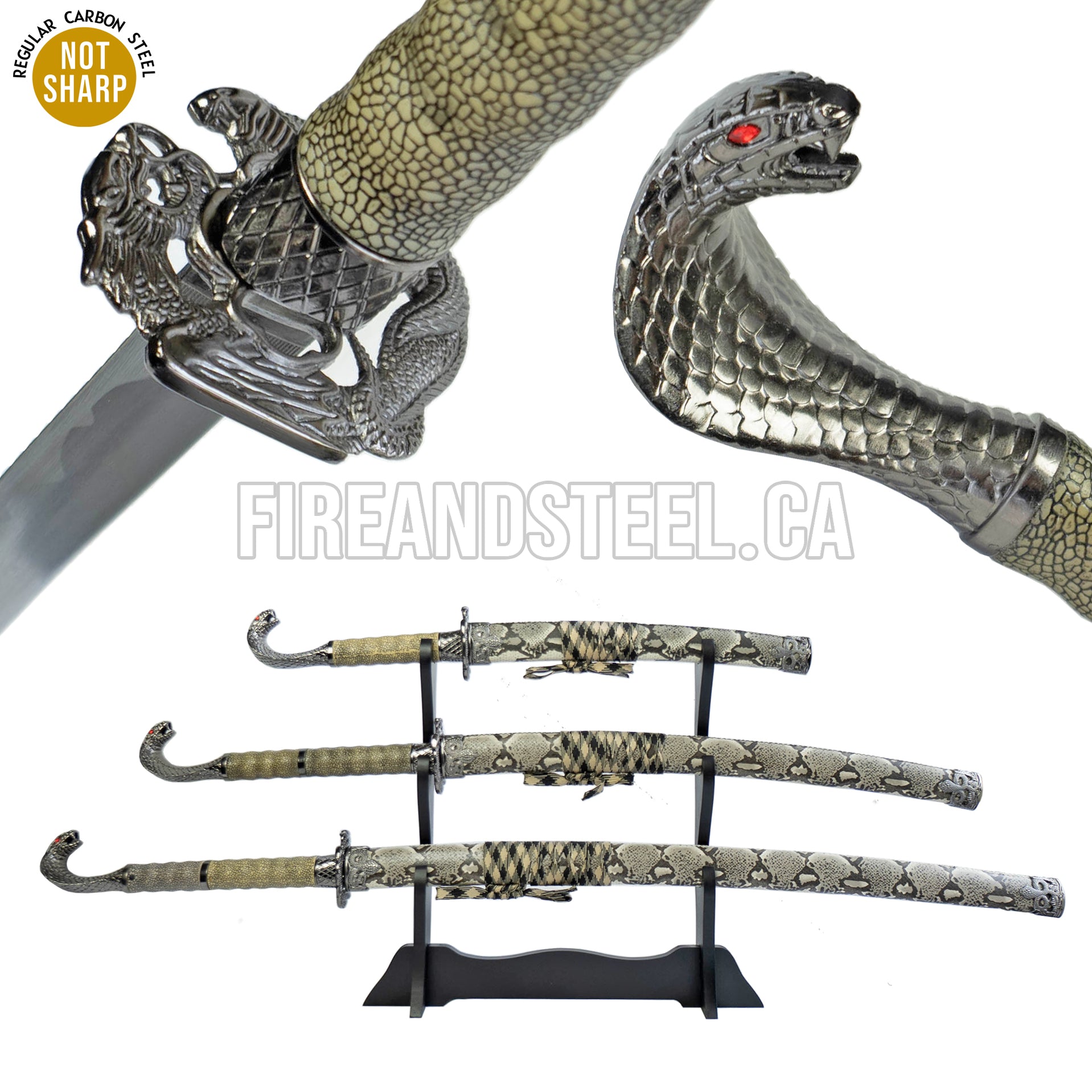 Fire and Steel - Cobra Katana 3-Sword Set