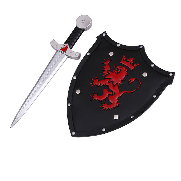 Fire and Steel - Children's Practice Knight Shield and Sword Set (High