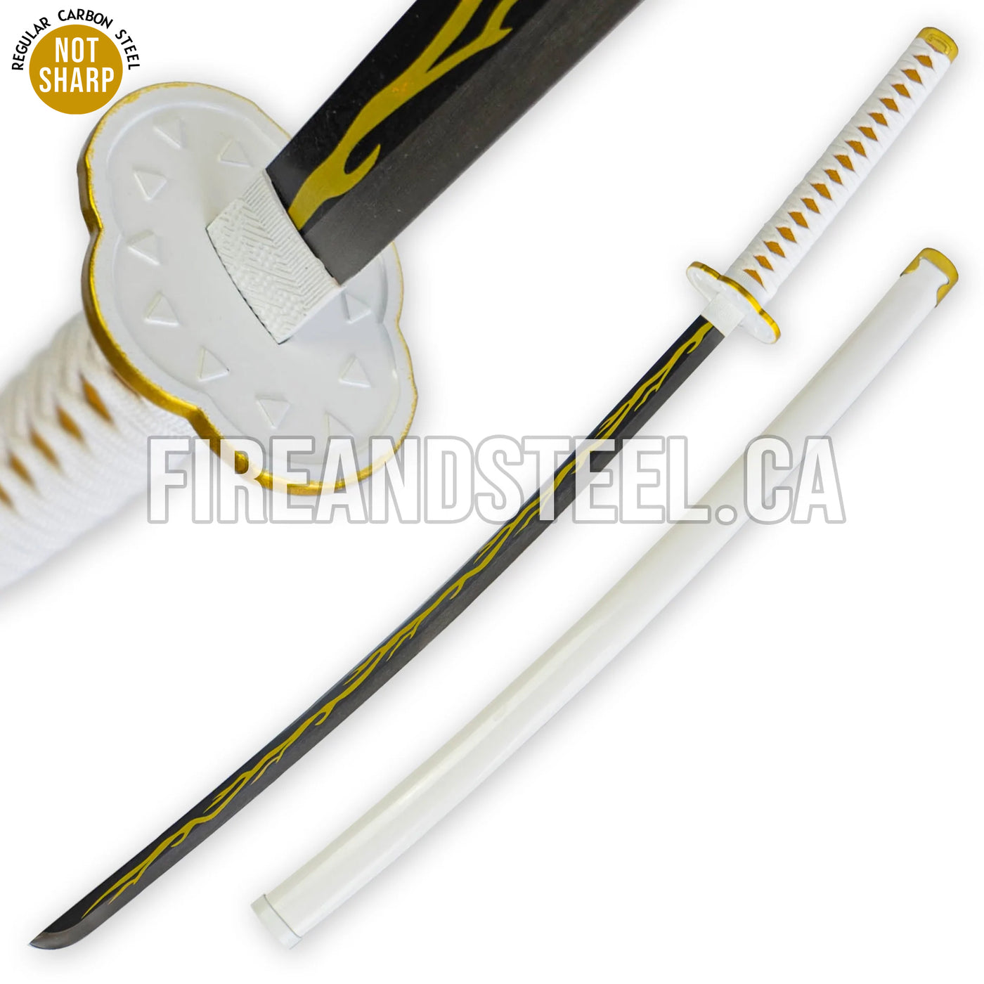 Zenitsu Sword - Zenitsu Agatsuma's Yellow Nichirin Katana — Fire and Steel